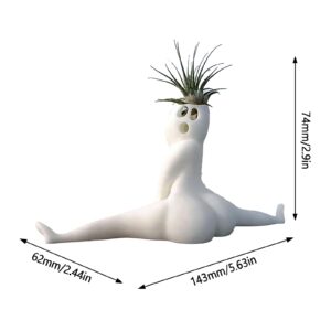 Meokro Funny Big Booty Ghost Planter Cute Body Shaped Planter Fun PLA Plant Pots Outdoor Plant Hilarious Air Plant Display for Home Office