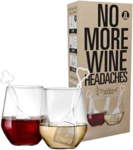 purewine wand filters histamines and sulfites - may reduce and alleviate wine allergies & sensitivities - purifier aerates wine restore taste & purity - twist off wine glass charm accessory