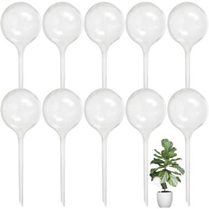 jgalnim 10 pcs large clear plastic watering globes,plant self-watering bulbs,flower automatic water device,garden waterer for plant indoor outdoor plants flowers