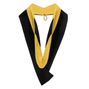 endea graduation bachelors hood for science, mathematics, political science, college degrees - university academic regalia (gold/gold/black)