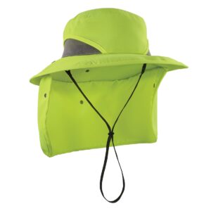 ergodyne ranger hat-neck shade, lime, l/xl