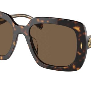 Tory Burch TY7193U 172873 56MM Dark Tortoise/Dark Brown Square Sunglasses for Women + BUNDLE With Deisgner iWear Complimentary Eyewear Kit