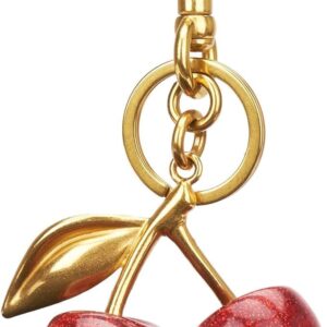 Craoopii Cherry Bag Charm, Cute Keychain with Metal Key Ring and Clip, Cherry Charm for Purse,Key,Car Remote,Bags Accessories for Women Girls