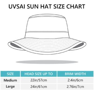 UVSAI UPF 50+ Foldable Sun Hat Patterned Under Brim Bucket Hats for Summer Hiking Fishing Beach Safari Men Women Navy