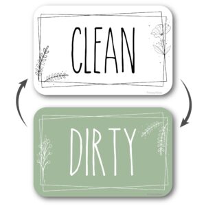 double-sided dishwasher magnet clean dirty sign, clean and dirty magnet for dishwasher, dirty or clean magnetic signs, clean/dirty for stainless steel decor, dish washer sign magnet