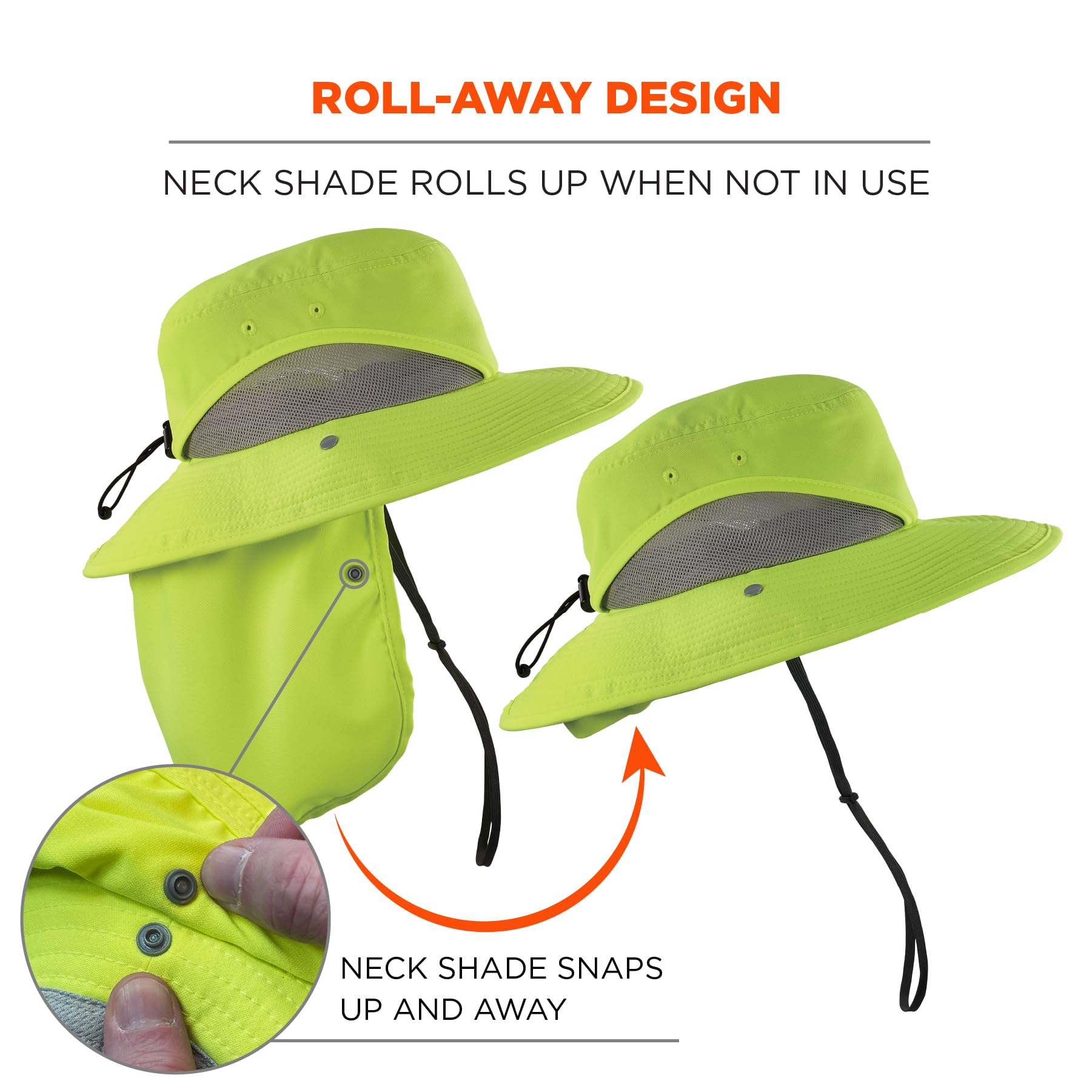 Ergodyne Ranger Hat-Neck Shade, Lime, L/XL