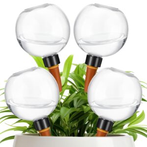 domensi 4 pcs watering globes automatic plastic self watering planter insert waterer watering bulbs 17 oz for indoor plants drip irrigation plant watering devices with slow release control for garden