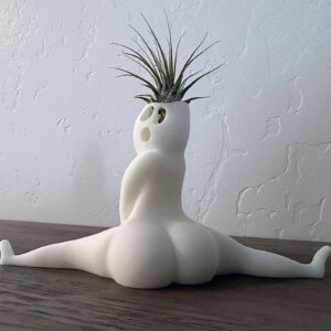 Meokro Funny Big Booty Ghost Planter Cute Body Shaped Planter Fun PLA Plant Pots Outdoor Plant Hilarious Air Plant Display for Home Office