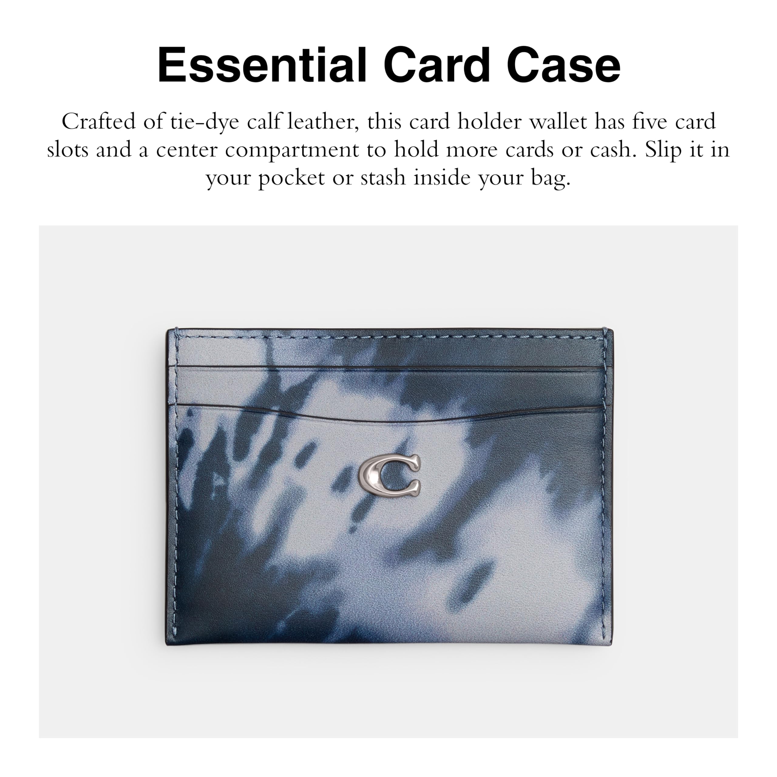 Coach Essential Card Case, Midnight Navy