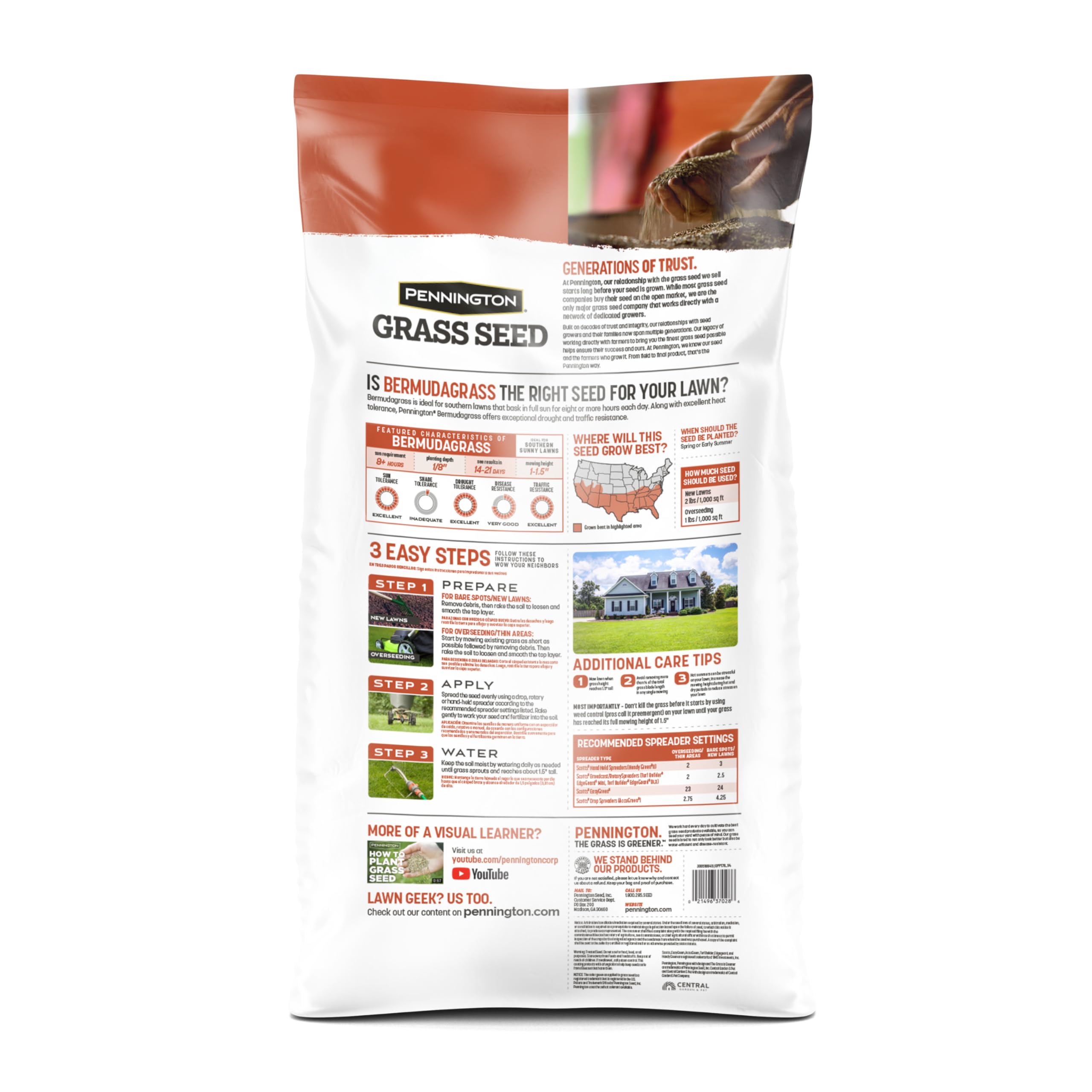 Pennington Bermudagrass Grass Seed 15 lb