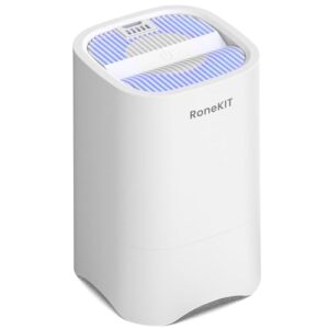 ronekit small air purifiers for home, hepa air purifiers for small room, portable mini air purifier for office, desktop, bedroom, quiet air cleaner for smoke, dust, odor(white)