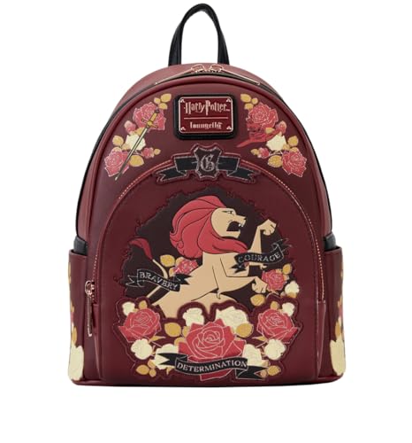 Loungefly Harry Potter Gryffindor House Floral Tattoo Mini Backpack