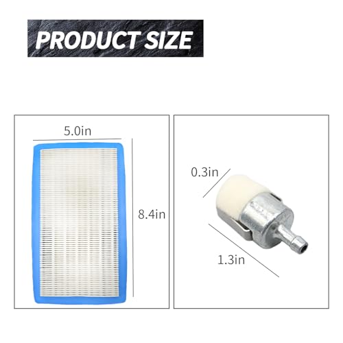 Anxingo 2 Pcs A226002070 Air Filter A226002250 Pre-Filter Replacement For Echo PB8010 PB-8010T PB-8010H PB9010 PB-9010H PB-9010T Blowers With 13120507320 Fuel Filter