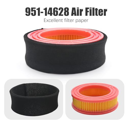 Anxingo 951-14628 Air Filter Replacement For Troy-Bilt 5T65RU 1T65DT 1T65TU 140cc Engine, 751-14628 Air Filter Replacement For RM105 RM110 RM130 11A-02SB700 (Air filter + Spark plug)