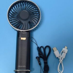 JMOSTRG Handheld Fan - Portable Fan 5200mAh, Metal Handle Mini Hand Held Fan Foldable, USB Rechargeable Personal Fan Power Bank, 6 Speeds Quiet Handheld Fan with LED Display, Cooling Fan for Travel