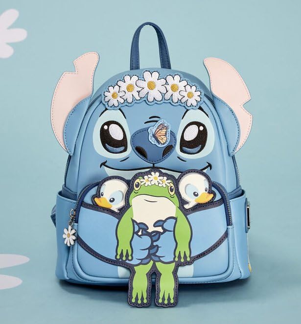 Loungefly Disney Stitch Springtime Daisy Cosplay Womens Double Strap Shoulder Bag Purse