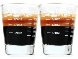 shot glass measuring cup | non fading | bar bartender accessories, jigger for bartending (2, white)