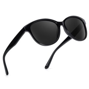 lvioe polarized cat eye sunglasses for women trendy classic retro shades with uv400 protection for driving fishing ls8091