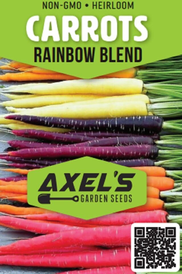 Rainbow Carrot Seeds for Planting Heirloom Non GMO Packets 750 Seeds – Plant & Grow Rainbow Carrots in Home Outdoor Garden, Great Gardening Gift – 1 Packet