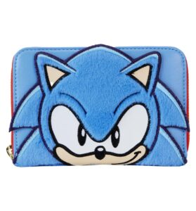 loungefly sonic the hedgehog classic plush zip around wallet