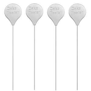 cake tester for baking, 4 packs cake testers for baking doneness and reusable cake testing stick 7.9 in stainless steel skewer omesata