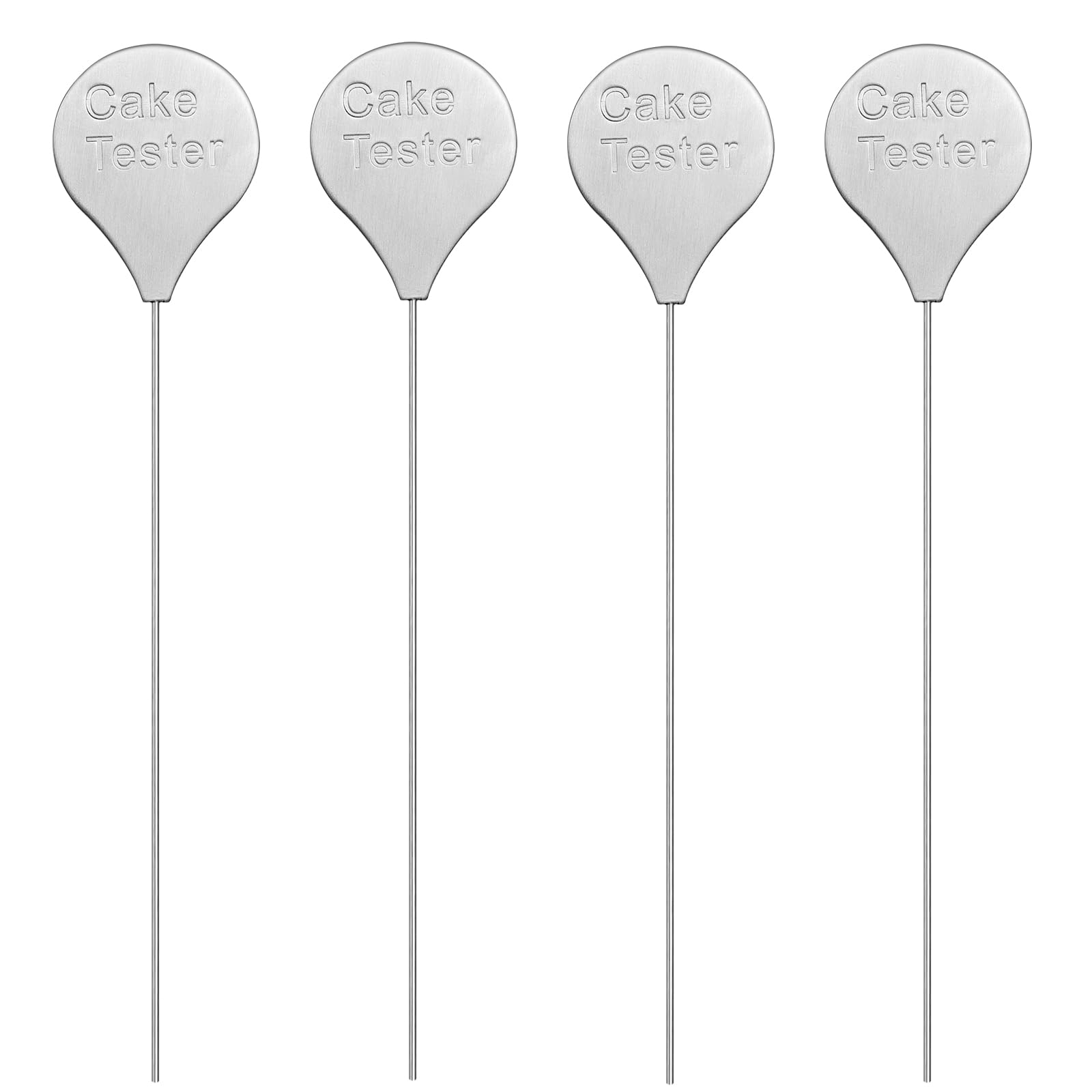 Cake Tester for Baking, 4 Packs Cake Testers for Baking Doneness and Reusable Cake Testing Stick 7.9 in Stainless Steel Skewer Omesata