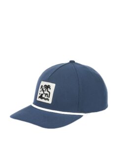 palm golf coast to coast snapback hat, breathable, quick drying, sun and rain protection (navy (san-o))