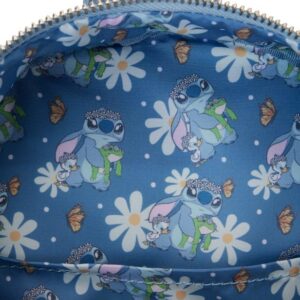 Loungefly Disney Stitch Springtime Daisy Cosplay Womens Double Strap Shoulder Bag Purse