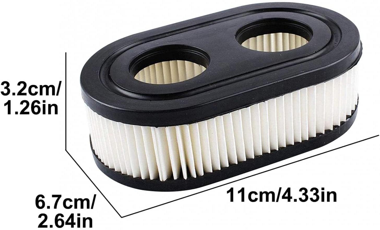 QZVCGSTA Briggs and Stratton Air Filter 593260, 593260 Lawn Mower Air Filter Briggs and Stratton 550ex 675exi 725exi Series Engines Model and More,Lawn Mower Replacement Parts (4PCS)