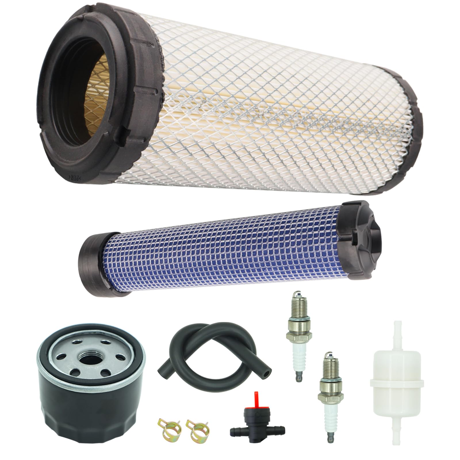 25 083 01-S PRIMARY Air Filter ELEMENT & 25 083 04-S SAFETY Air Filter with 52 050 02-S OIL FILTER Compatible with Kohler 4 Cycle Engien Lawn Mower