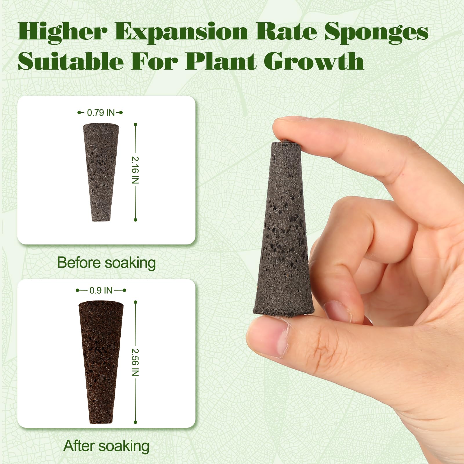 AFFLAT Hydroponics Grow Sponges,Replacement Root Growth Sponges Seed Pods Used with Hydropnics Garden,Seed Starter Sponges Kit for Hydroponic Indoor Garden System (50 Packs)