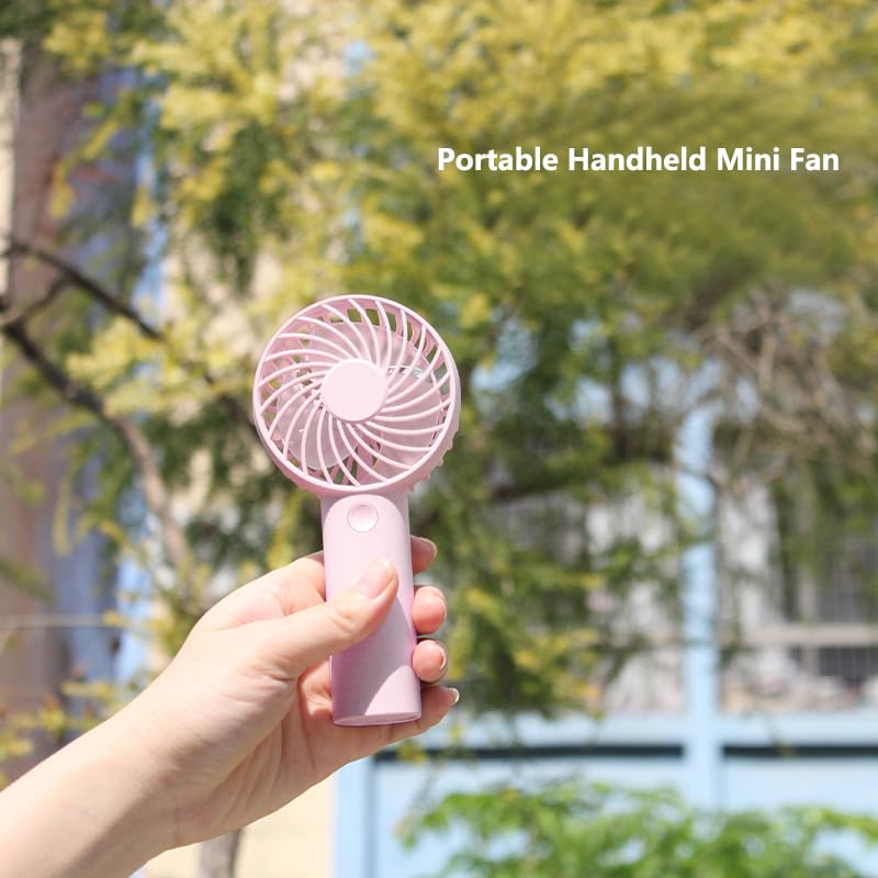 Kangheshun Mini Portable Fan,Rechargeable Travel Fan,3 Speed Small Handheld Fan,Personal Battery Operated Fan with USB C for bedroom,office,Girl,Lady