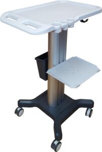 mobile trolley - cart for portable ultrasounds 32" tall with 3 probe holders.