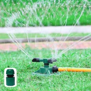 fczmo sprinklers for yard, 360rotating lawn sprinkler, sprinklers for yard large area, lawn sprinklers, powerful and even watering for