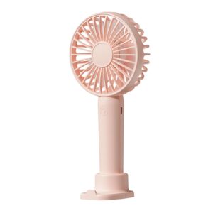 houscly handheld mini fan portable personal: 3000mah rechargeable small hand held cooling fans blow cold air for men women kids compat face makeup fan travel essentials gift pink