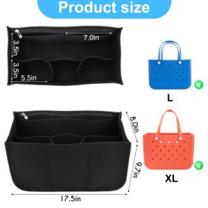 Mity rain Felt Insert Bag Organizer for Bogg Bag, Beach Bag Accessories Inserts Compatible with Original X Large Simply Southern Tote Bag, Bag Organizer Liner with Zipper for Bogg Bag Accessories