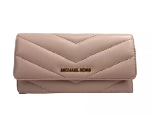 michael kors wallet for women jet set travel collection trifold wallet for women, powder blush, casual, 35r4gtvf9v