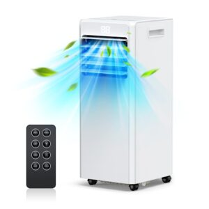 loorow 10000 btu portable air conditioners cool up to 400 sq.ft, 4-in-1 portable ac unit, dehumidifier and fan with remote control, 24h timer, sleep mode, led display, window kit included