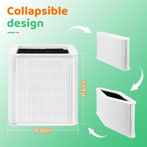 2 Pack 211+ Replacement Filter Compatible with Blueair Blue Pure 211+ Air Cleaner Purifier, Foldable Particle and Activated Carbon Replacement Filter