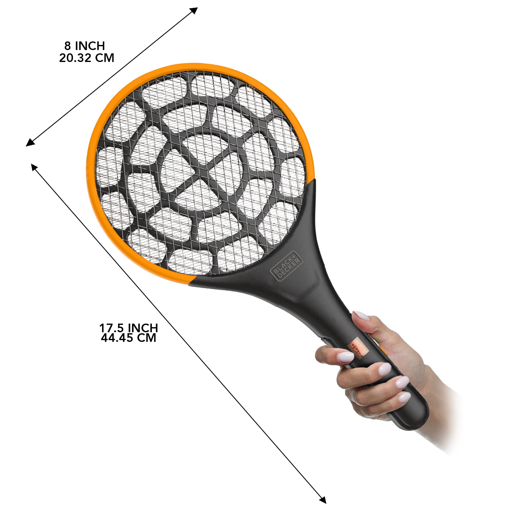 Fly Swatter Bug Zapper Indoor and Outdoor Heavy-Duty Zap Racket w/Counter for Flies, Mosquitoes, Gnats