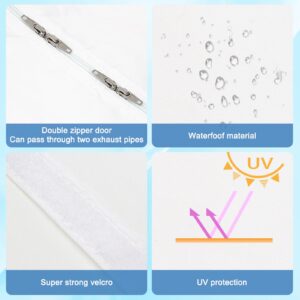 Universal Window Seal for Portable Air Conditioner And Tumble Dryer, Mobile Air Conditioning Window Seal Kit, AC Casement Air Exchange Guards With Zip and Adhesive Fastener, Easy to Install (400 CM)