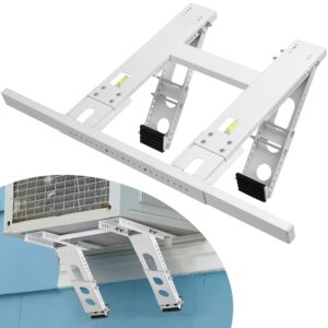 getlstub air conditioner support bracket, adjustable window ac bracket, no drilling, heavy steel air conditioner stand fit most single or double-hung windows, hold up to 220lbs