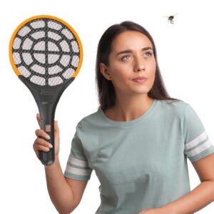 Fly Swatter Bug Zapper Indoor and Outdoor Heavy-Duty Zap Racket w/Counter for Flies, Mosquitoes, Gnats