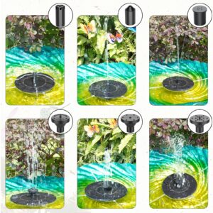 AMZtime 1.4W Solar Bird Bath Fountain with 4 Fixed Rods, Solar Fountain Pump with Upgraded Solar Panels, Solar Powered Floating Water Fountain Pump for Bird Bath, Ponds, Garden, Fish Tank and Outdoor