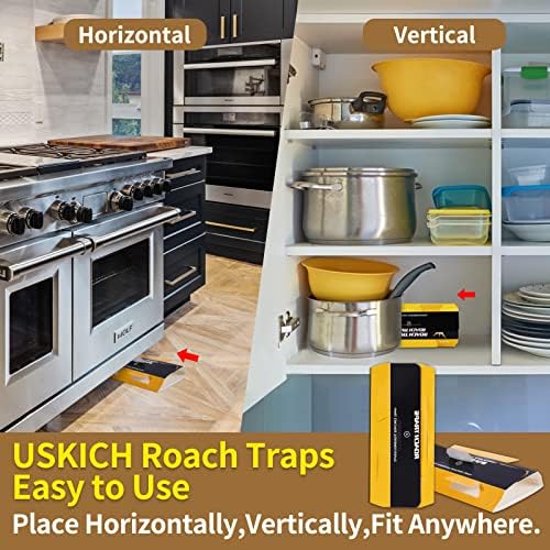 20 Pack Roach Traps, Cockroach Traps Indoor Home, Glue Roach Traps, Child & Pets Safe(Upgrade Recipe)