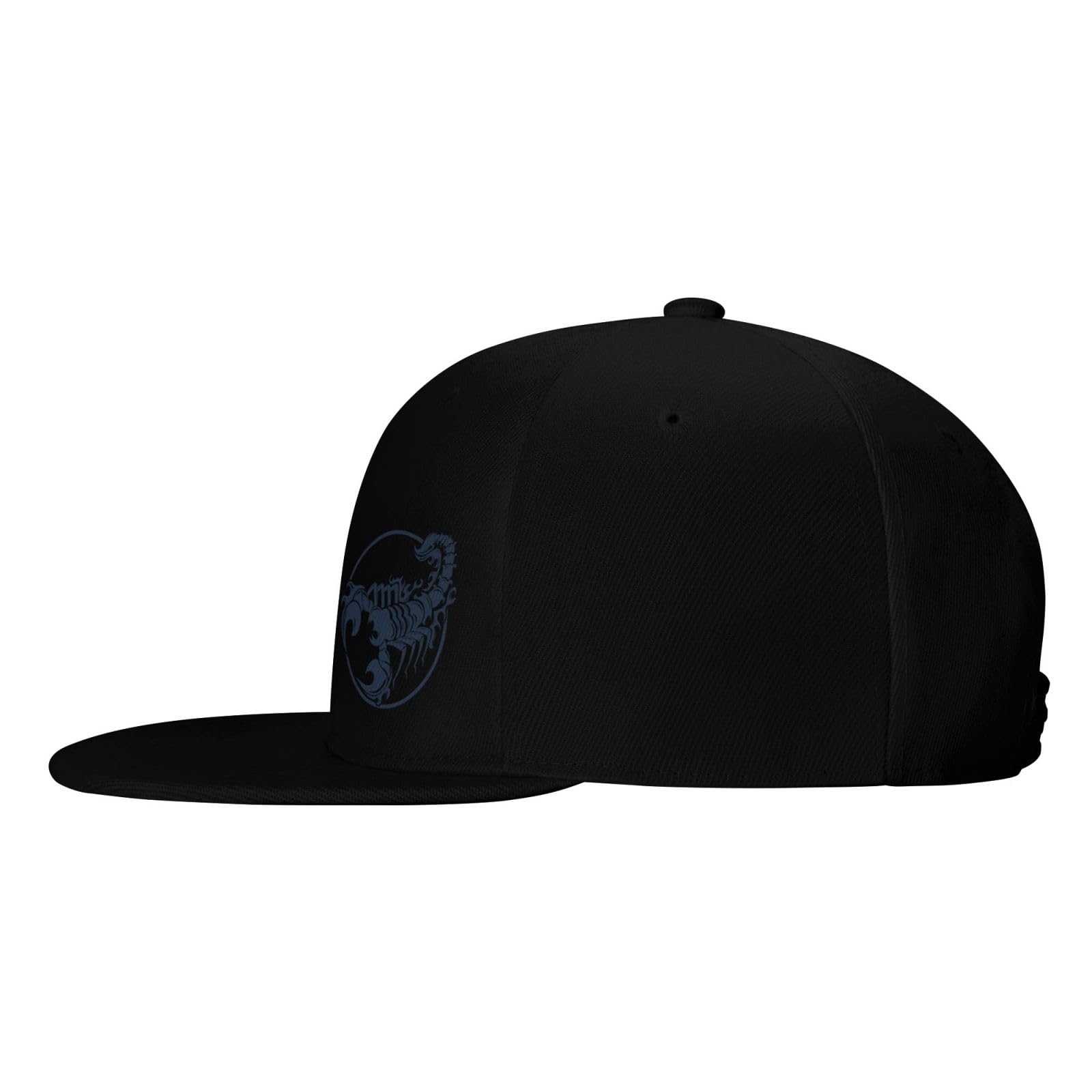 ZKLCRYTR Scorpion Baseball Cap Snapback Trucker Hat for Men Women Flat Bill Hats Black