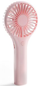 edvision handheld fan, portable fan mini fan powerful hand fan with 3 speeds, usb rechargeable personal fan, makeup lash fan for stylish girls, cute small pocket fan for travel/outdoor/home, pink