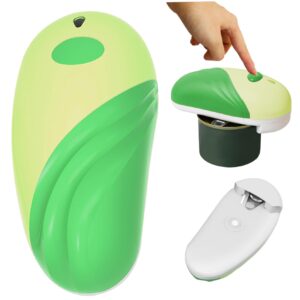 electric can opener for any can sizes hand food-safe automatic can opener portable battery operated can openers for seniors with smooth edge green, electric can opener