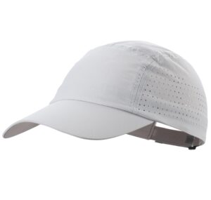 connectyle unisex quick dry outdoor sports hat for men women upf 50+ cooling run cap adjustable baseball fit cap light grey