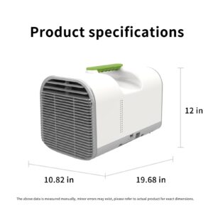 Coplax Portable Air Conditioner,Fast Cooling with Dehumidifier,12V DC,24V DC & 110V AC,5100 BTU with 24 Hour Timer for Camping Tent,RV,Car,Truck,Van Pet Houses and Fishing,Outdoor Indoor or Home Use